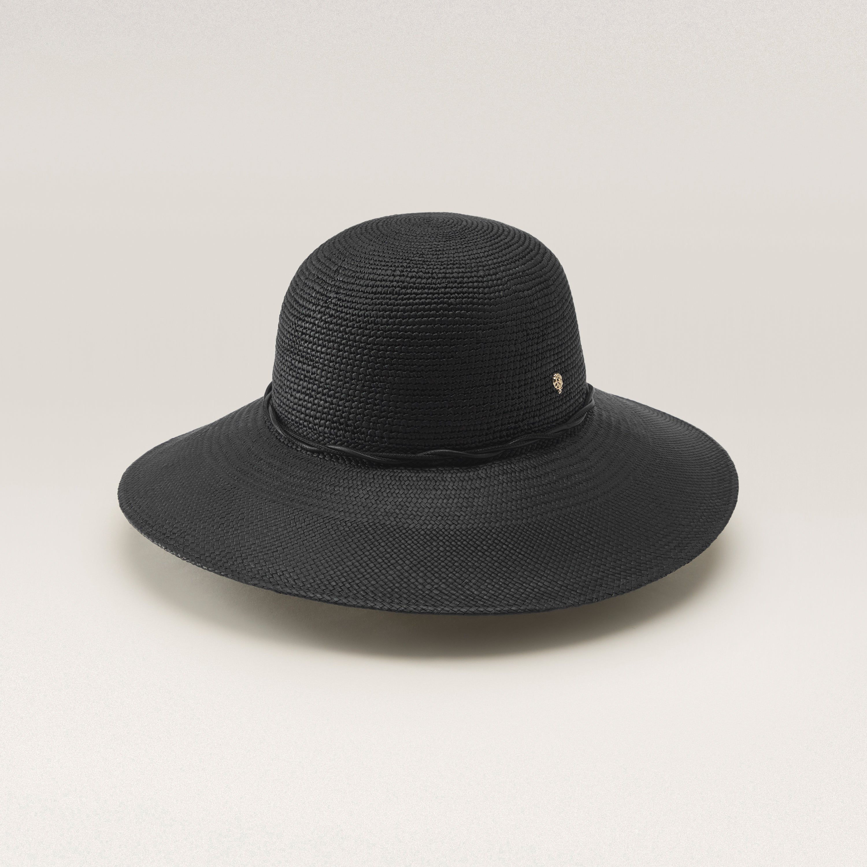 Malina Wide Brim Round Crown Hat Charcoal - Helen Kaminski US