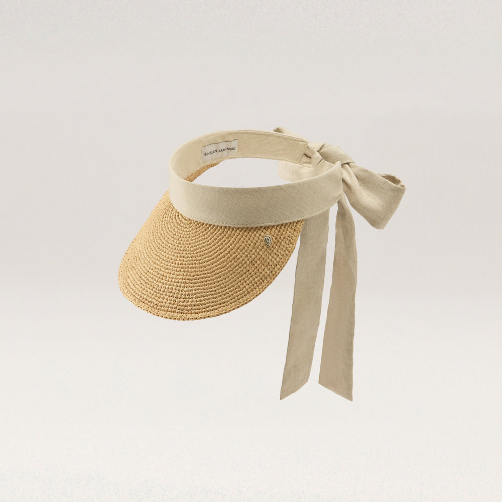 Buy Parker Raffia Peak Visor - Natural - Helen Kaminski