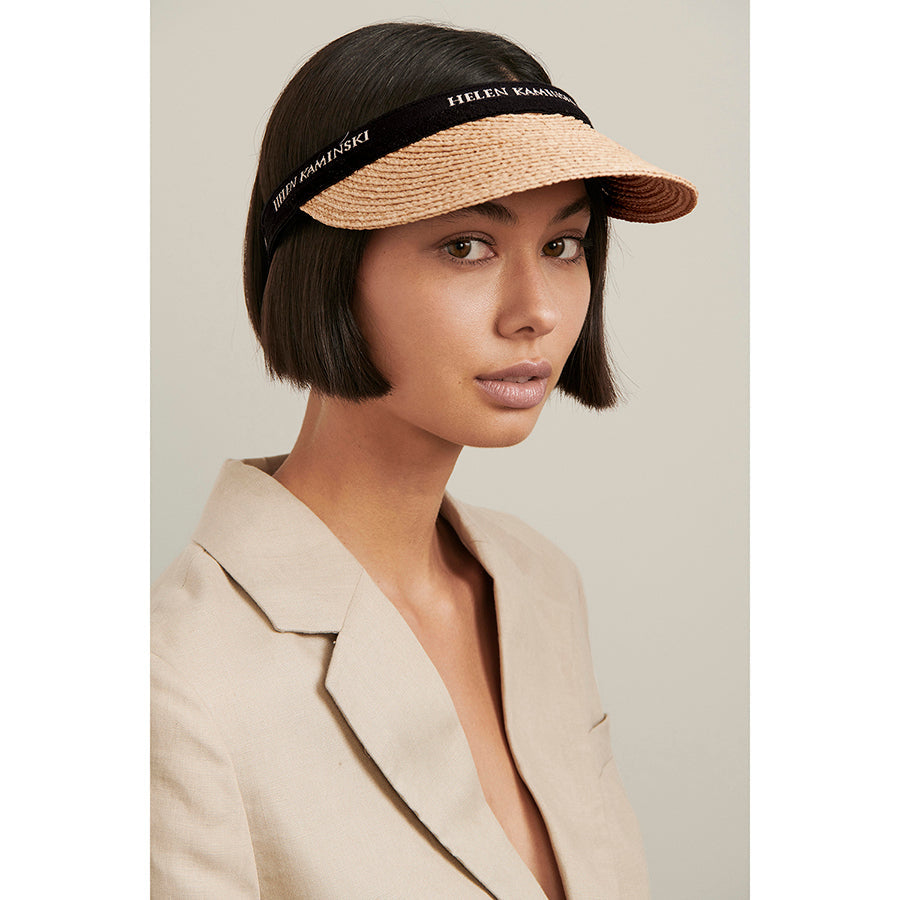 Buy Bianca 8 Logo Visor - Natural Black - Helen Kaminski