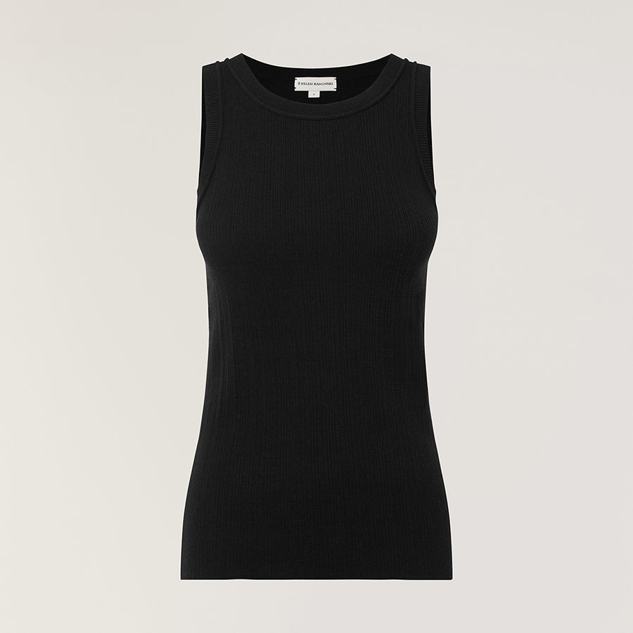 Evie Women's Slim Fit Tank Top in Black - Helen Kaminski US