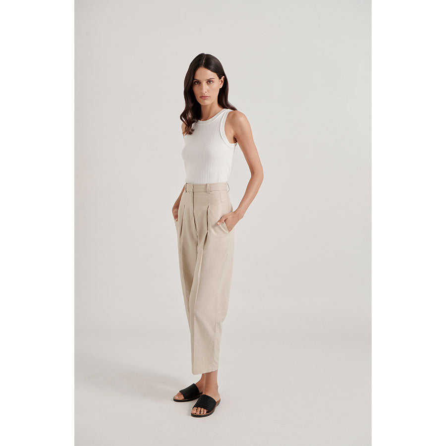 Evie Women's Slim Fit Tank Top in Ivory - Helen Kaminski US