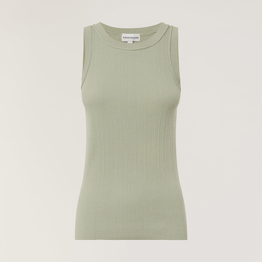 Evie Women's Slim Fit Knit Tank Top Sage - Helen Kaminski US